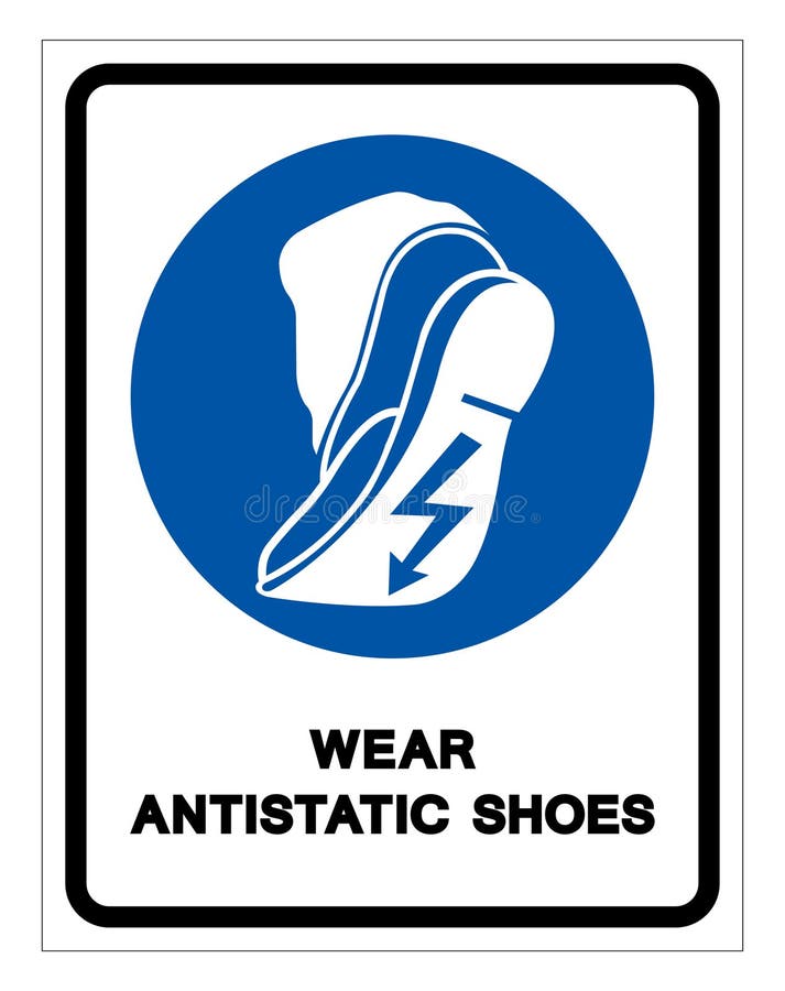 Use Anti Static Footwear Symbol Sign ,Vector Illustration, Isolate on ...