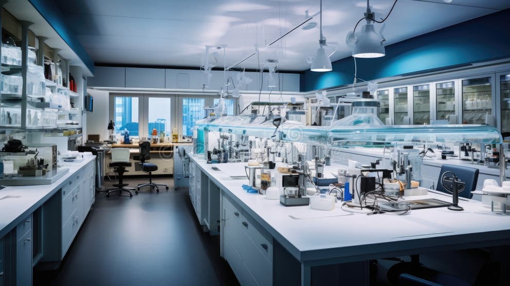 Use of Artificial Intelligence in Medical Laboratories for Research and Analysis. Stock ...