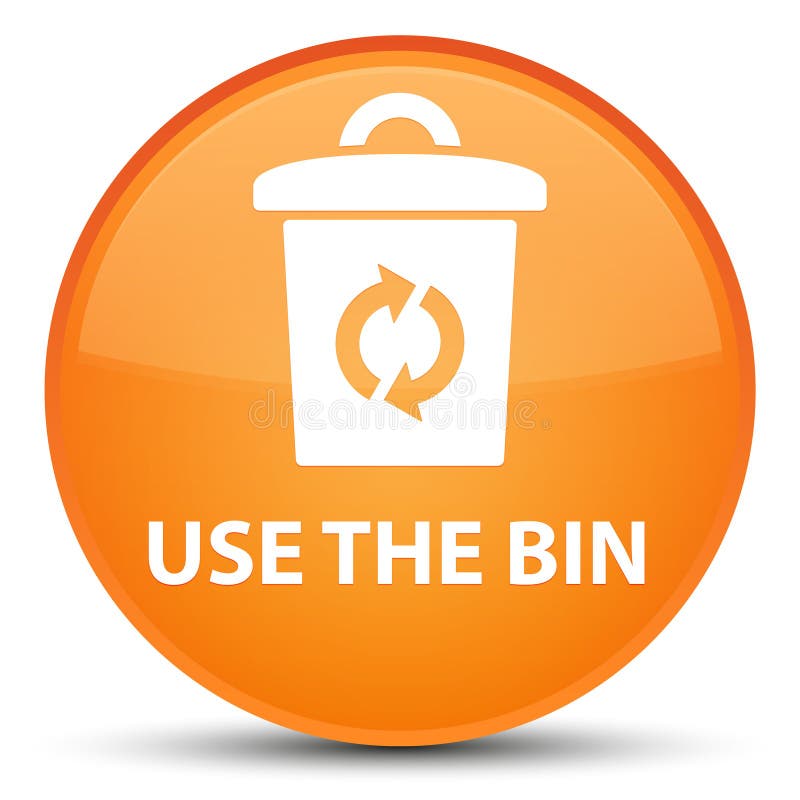 Use the Bin Special Orange Round Button Stock Illustration ...