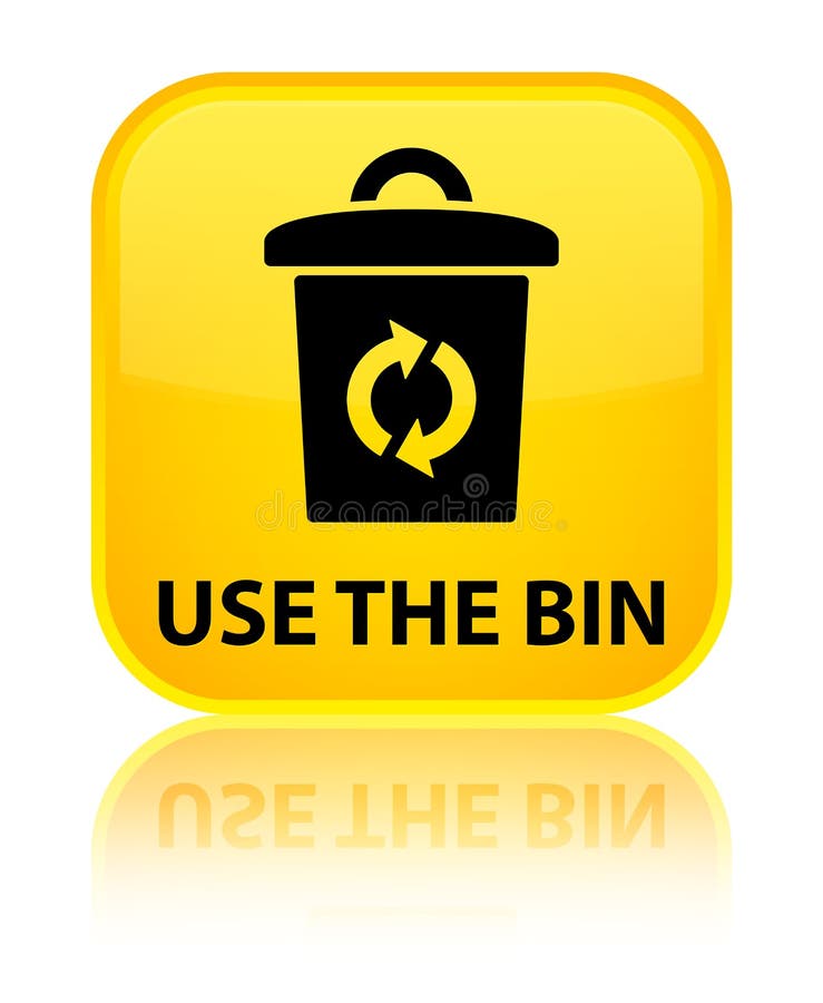 Use the Bin Special Yellow Square Button Stock Illustration ...