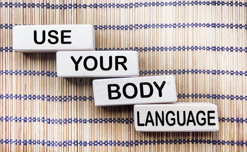 Use Body Language Character. Concept Words Stock Photo - Image of ...