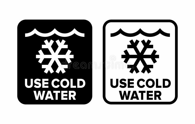 Use Cold Water Vector Information Sign Stock Vector - Illustration of ...