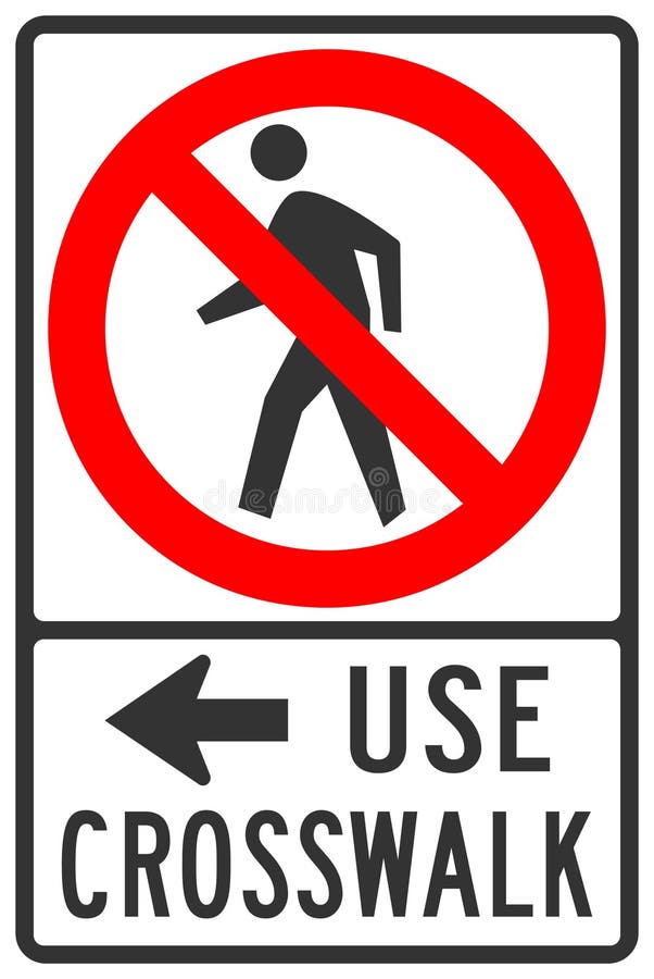 Use crosswalk street sign stock vector. Illustration of sign - 355683773