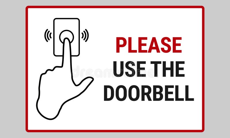 Use the Doorbell Vector Sign Stock Vector - Illustration of action ...