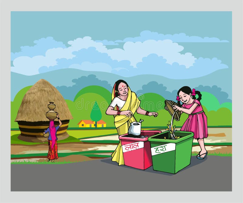 Use Dustbin Clean Your Area Stock Illustration - Illustration of area ...