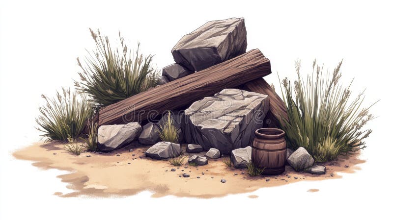 The Use of Eco-friendly Methods in Stone Quarrying Presented on a White ...