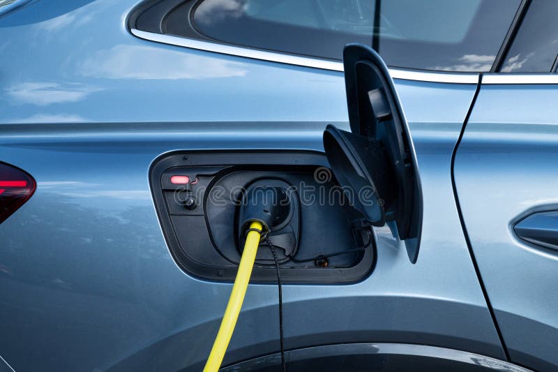 Use an Electric Charging Station for Charging Modern Electric Car Stock ...