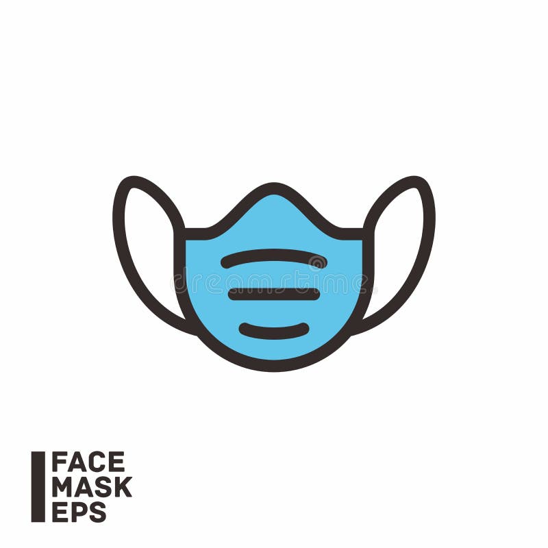Use Face Mask Symbol, Icon Vector Eps Stock Vector - Illustration of ...