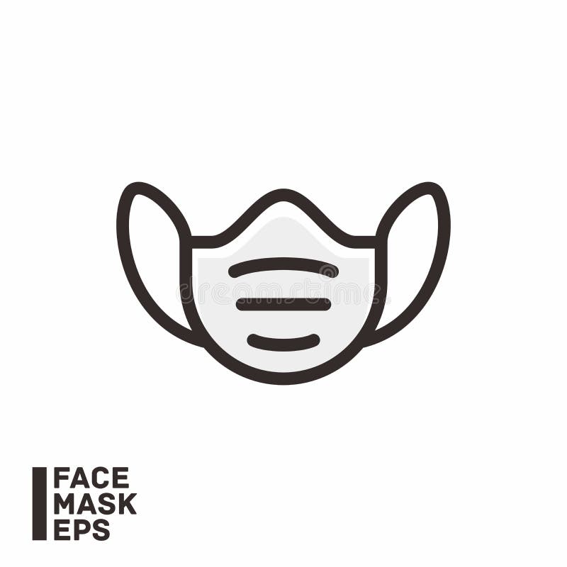 Use Face Mask Symbol, Icon Vector Eps Stock Vector - Illustration of ...