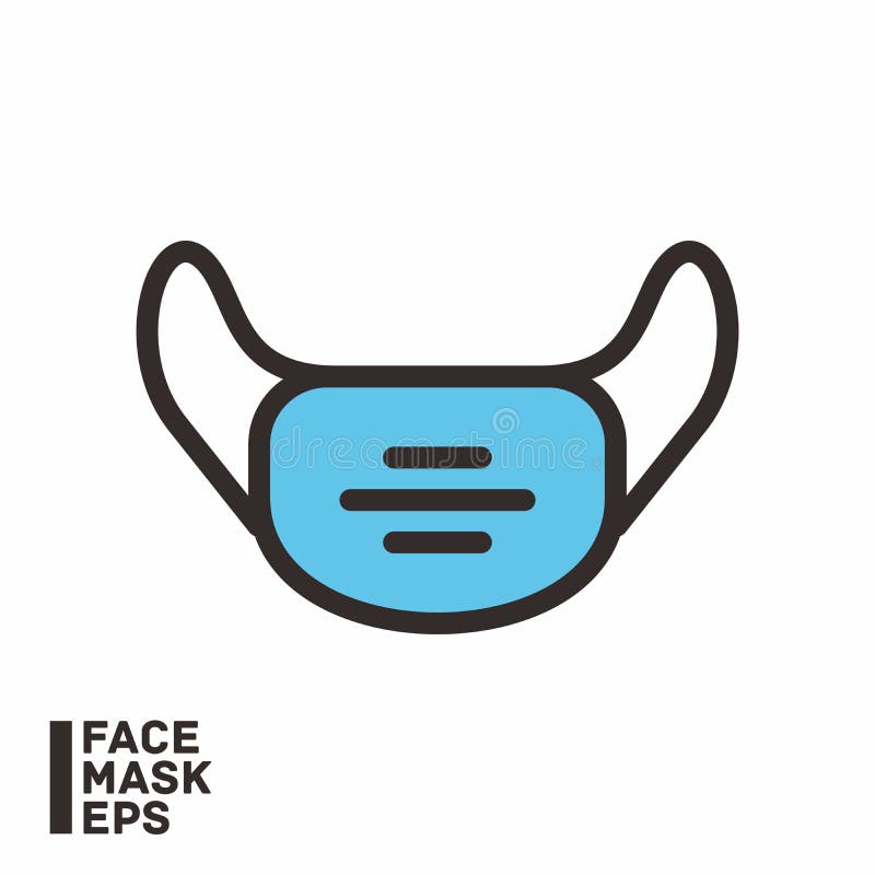 Use Face Mask Symbol, Icon Vector Eps Stock Vector - Illustration of ...