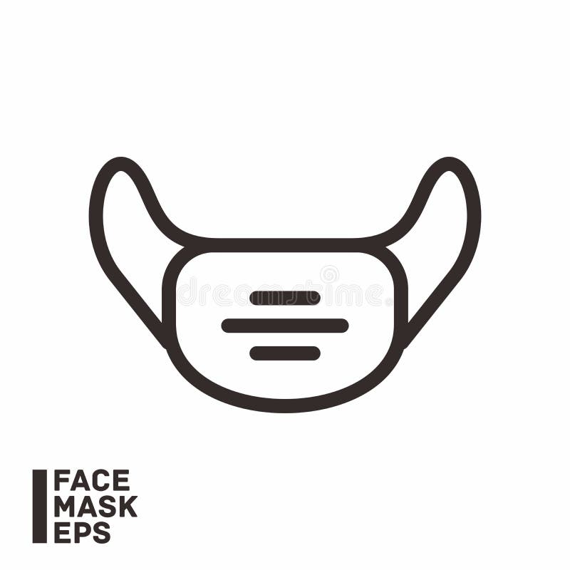 Use Face Mask Symbol, Icon Vector Eps Stock Vector - Illustration of ...