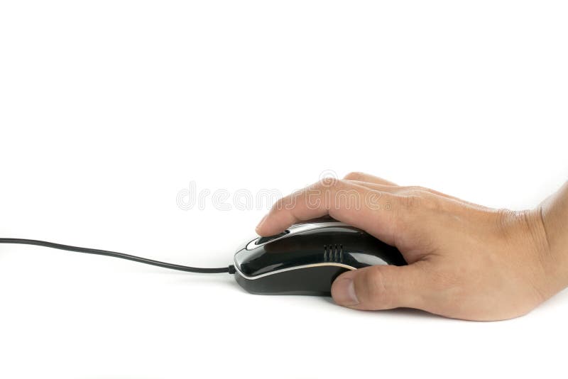Use Finger Drag the Mouse To Select Data and Information Stock Image ...