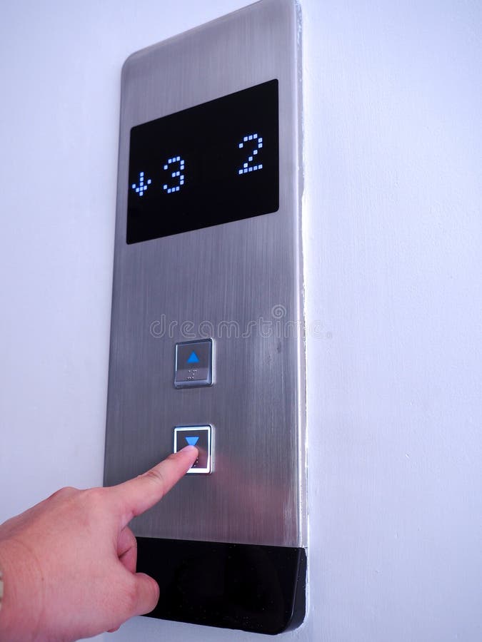 Use Finger To Press the Elevator Button Stock Photo - Image of ...