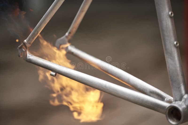 Use Fire Blowtorch Remove Paint Bicycle Frame Stock Photos - Free ...