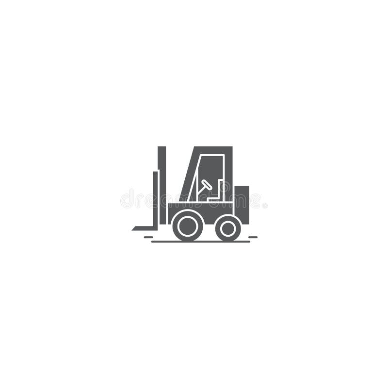 Use Forklift Loader Vector Icon Symbol Tools Isolated on White ...