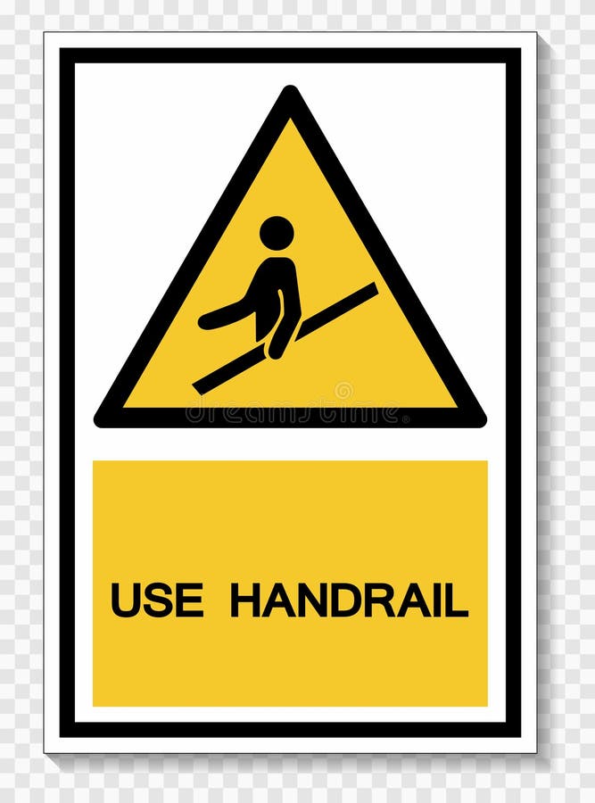 Use Handrail Symbol Sign,Vector Illustration, Isolated on White ...