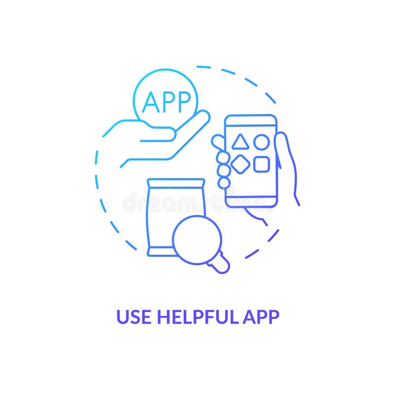 Use Helpful App Blue Gradient Concept Icon Stock Vector - Illustration ...