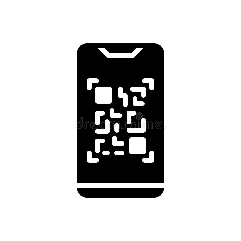 Black Solid Icon for Use, Qr Code and Utilization Stock Vector ...
