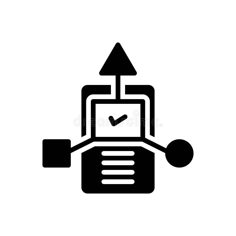 Black Solid Icon for Use, Utilization and Document Stock Vector ...