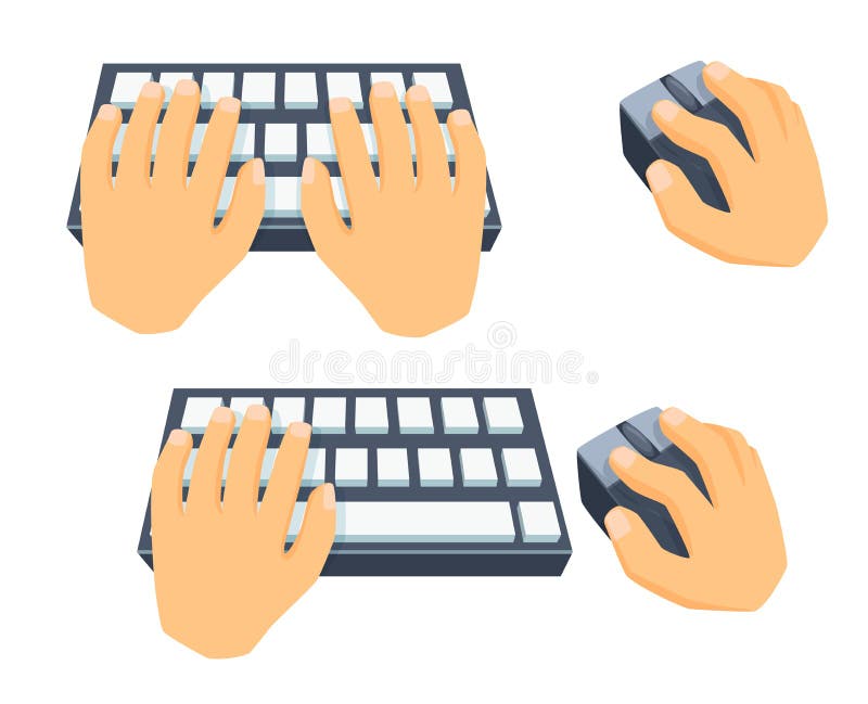 Use keyboard and mouse stock vector. Illustration of mouse - 79713484