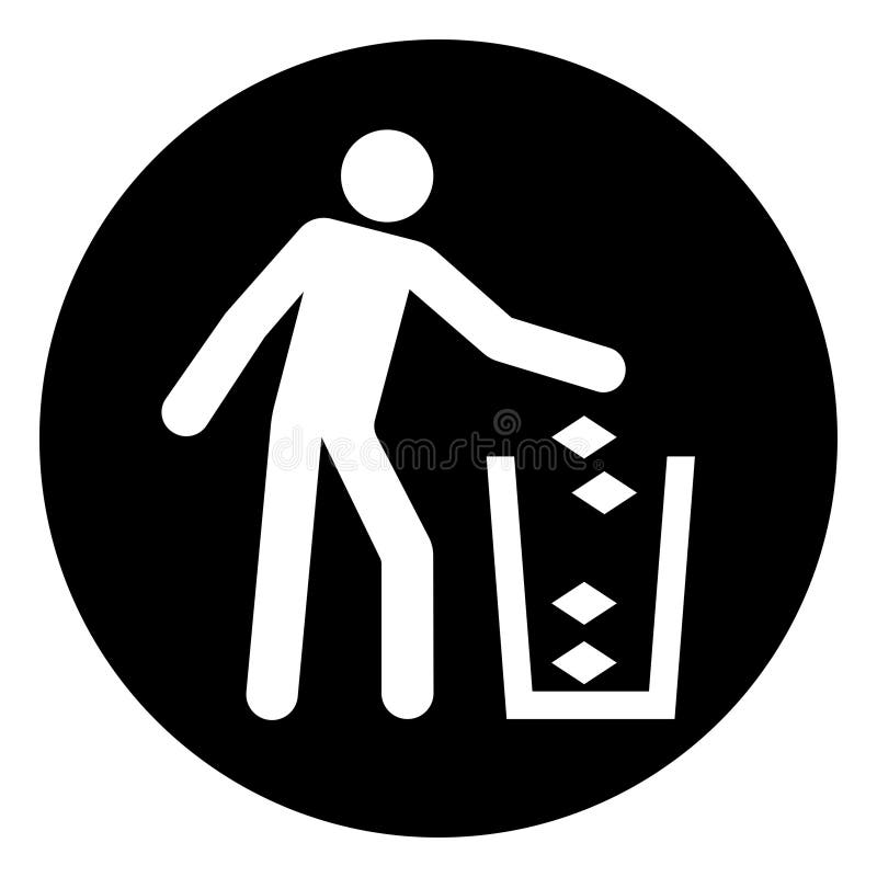 Use Litter Bin Symbol Sign ,Vector Illustration, Isolate on White ...