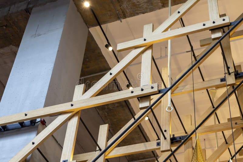 Use Logs To Build the Shape of the House Frame Stock Image - Image of ...