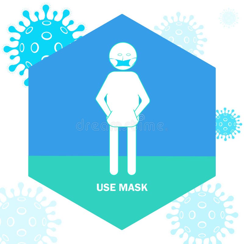 Use Mask To Prevent Different Virus Stock Vector - Illustration of ...