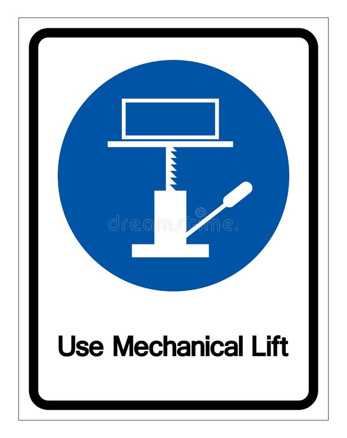 Use Mechanical Lift Symbol Sign,Vector Illustration, Isolated on White ...