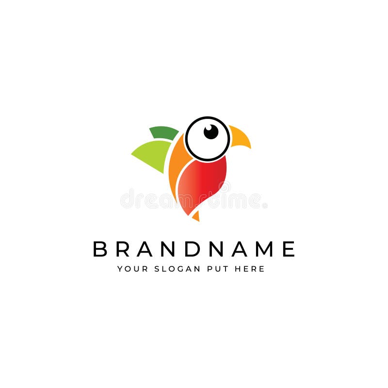Bird Security Camera Logo or Bird Logo Design Template Vector Eps Stock ...