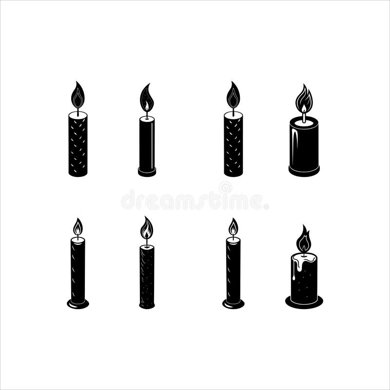 Daily Use and Occasion Celebrating Long and Short Candle with Flame ...