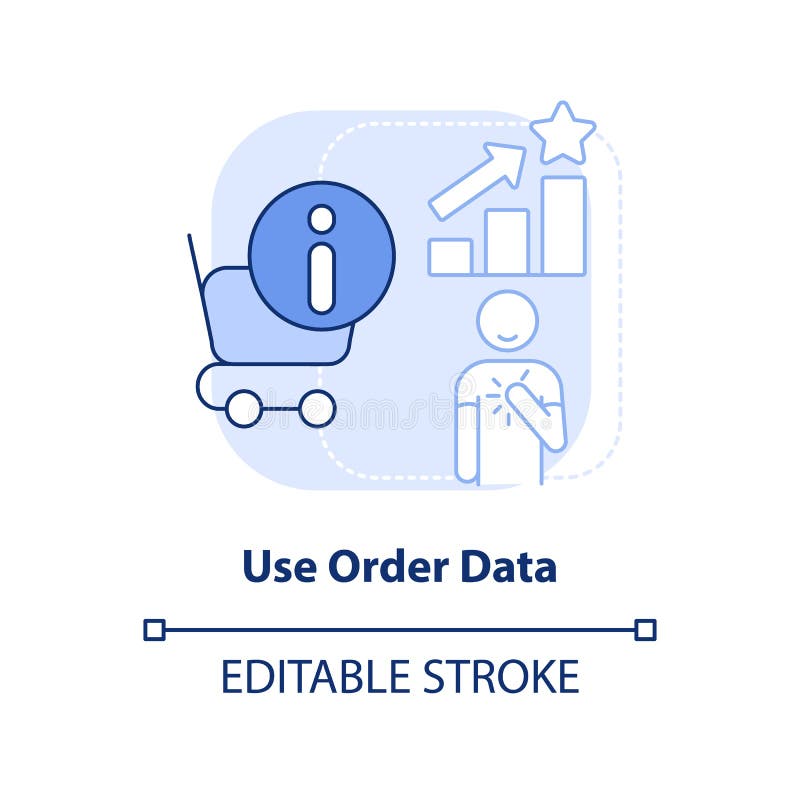 Use Order Data Light Blue Concept Icon Stock Vector - Illustration of ...