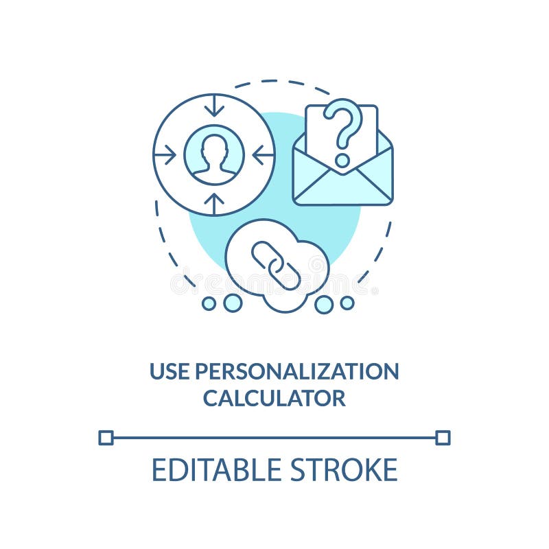 Use Personalization Calculator Turquoise Concept Icon Stock Vector ... Use Personalization Calculator Turquoise Concept Icon Stock Vector ...