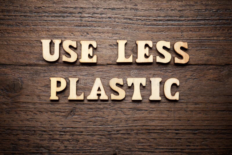 Use less plastic stock photo. Image of lettering, phrase - 177792186