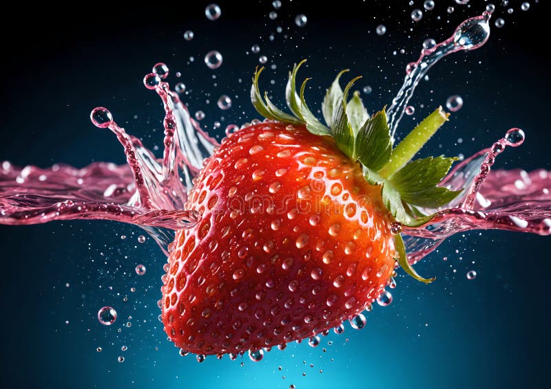 Capture the Essence of Summer in a Vibrant and Glowing Strawberry Stock ...