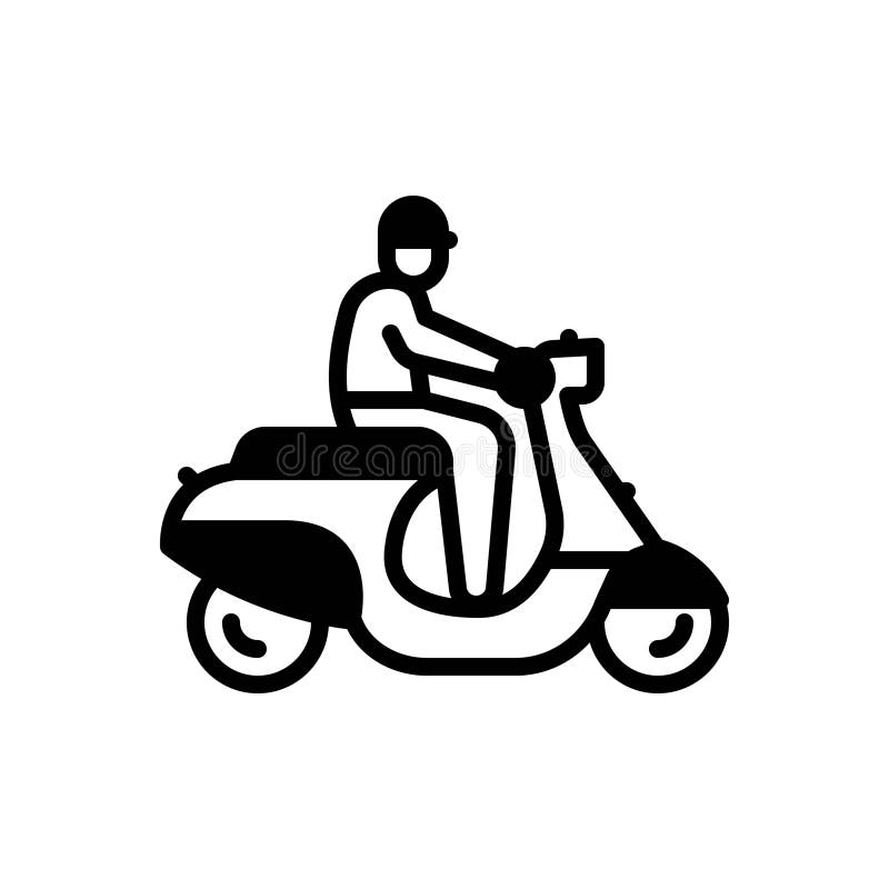 Black Solid Icon for Use Private Transport, Personal Bike and Scooter ...