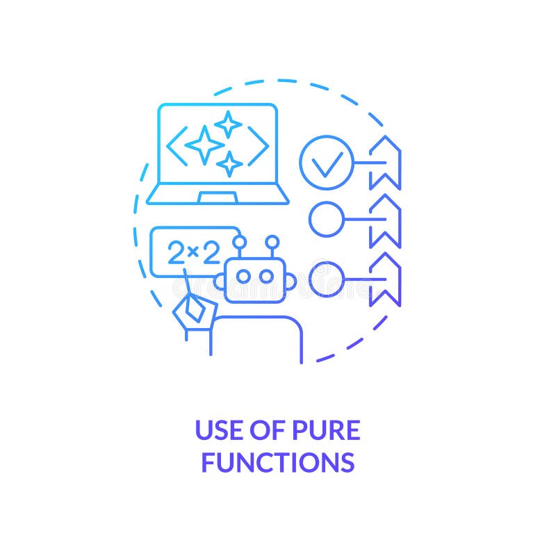 Use of Pure Functions Blue Gradient Concept Icon Stock Vector ... Use of Pure Functions Blue Gradient Concept Icon Stock Vector ...