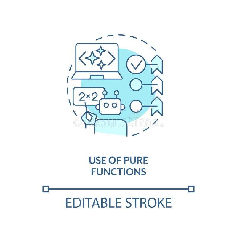 Use of Pure Functions Turquoise Concept Icon Stock Illustration ... Use of Pure Functions Turquoise Concept Icon Stock Illustration ...