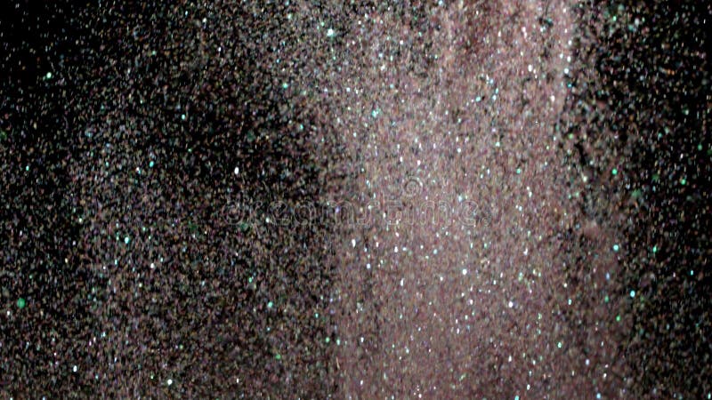 Realistic Glitter Exploding on Black Background. Stock Image - Image of ...