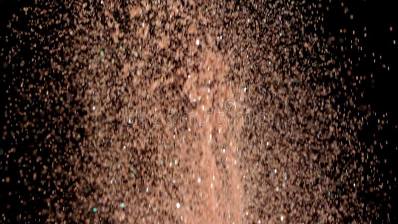 Realistic Glitter Exploding on Black Background. Stock Image - Image of ...