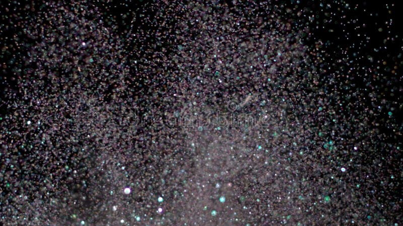 Realistic Glitter Exploding on Black Background. Stock Image - Image of ...