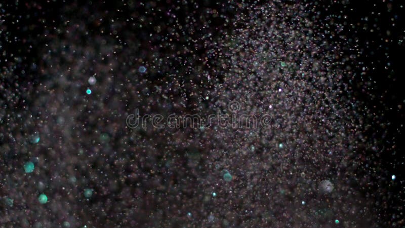 Realistic Glitter Exploding on Black Background. Stock Image - Image of ...