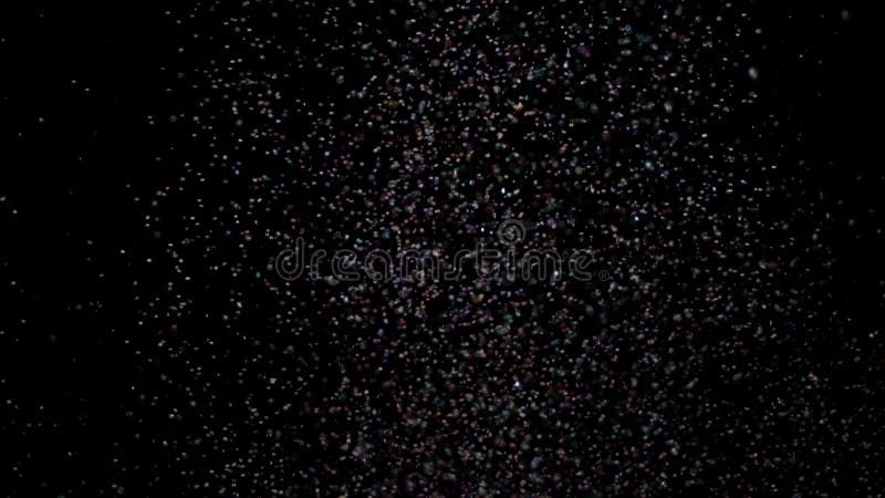 Realistic Glitter Exploding on Black Background. Stock Image - Image of ...