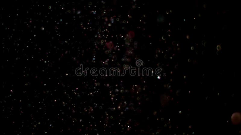 Realistic Glitter Exploding on Black Background. Stock Image - Image of ...