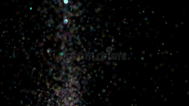Realistic Glitter Exploding on Black Background. Stock Image - Image of ...