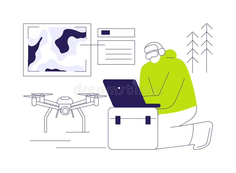 Use Remote Sensing Drones Abstract Concept Vector Illustration. Stock ...
