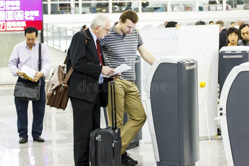 Use self check-in system editorial photo. Image of hong - 24472646