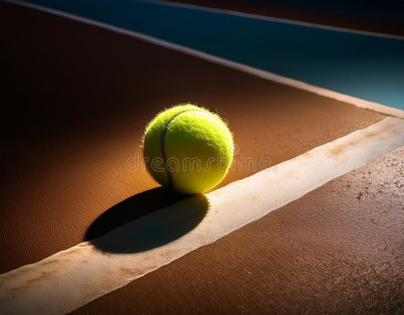 Use a Single Tennis Ball Resting on a Sharp Shadow Line Stock ...