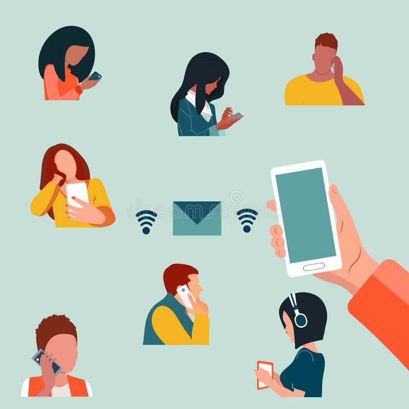 Use Smartphone To Communicate Around the World. Smartphone Functions ...