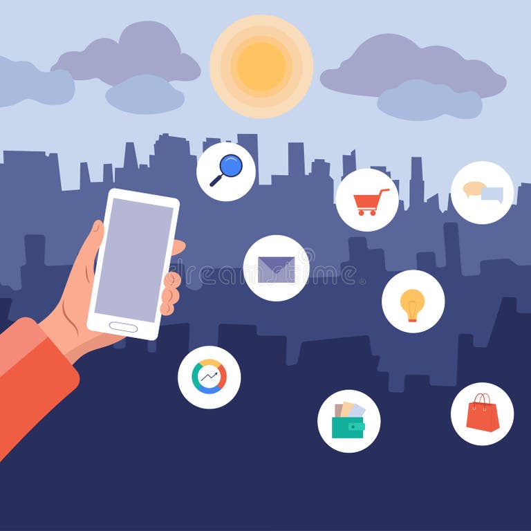 Use Smartphone To Communicate Around the World. Smartphone Functions ...