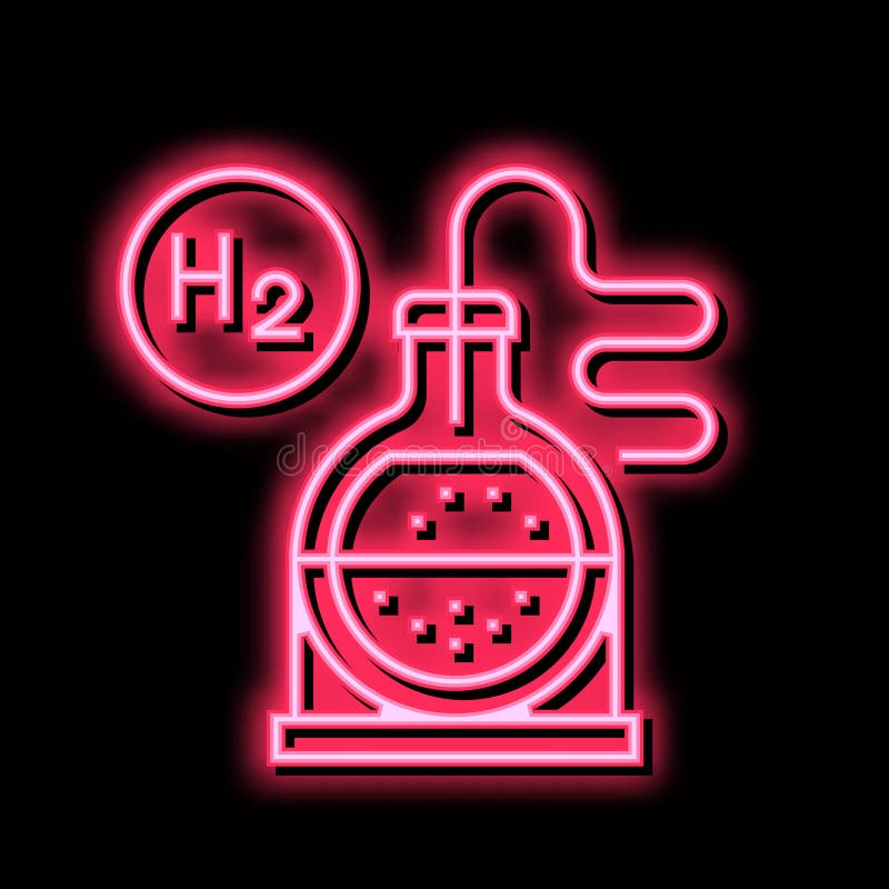 Use in Synthesis Hydrogen Neon Glow Icon Illustration Stock Vector ...